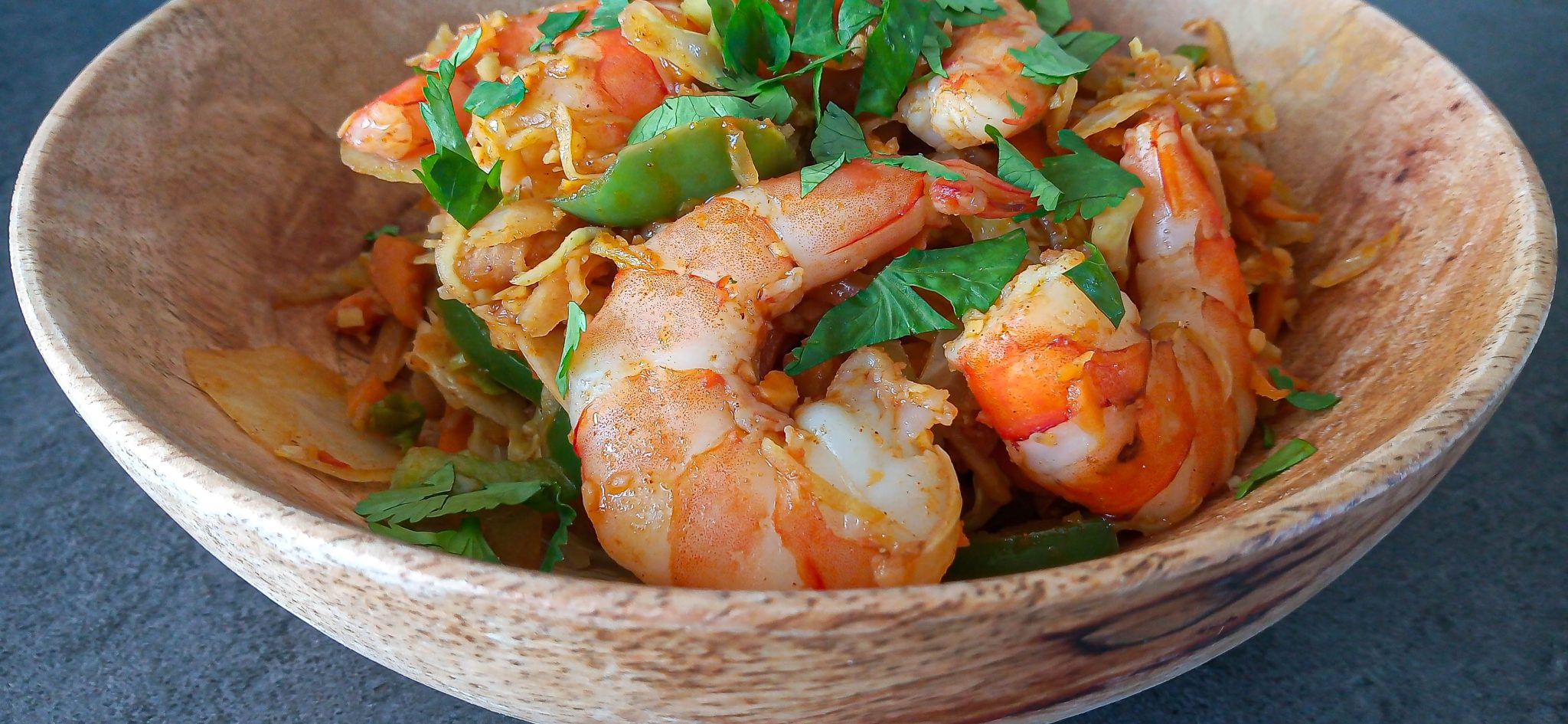 Shrimp and vegetable wok - Cambodia travel guide